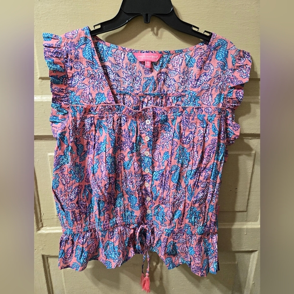 Simply Southern | Tops | Simply Southern Smocked Pleated Seahorse ...